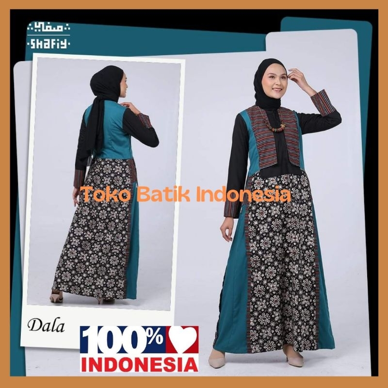 Jual Shafiy GBL Dala Baju Gamis Batik Etnik Tenun Lurik Kombinasi Toyobo Dress Muslimah Batik ...