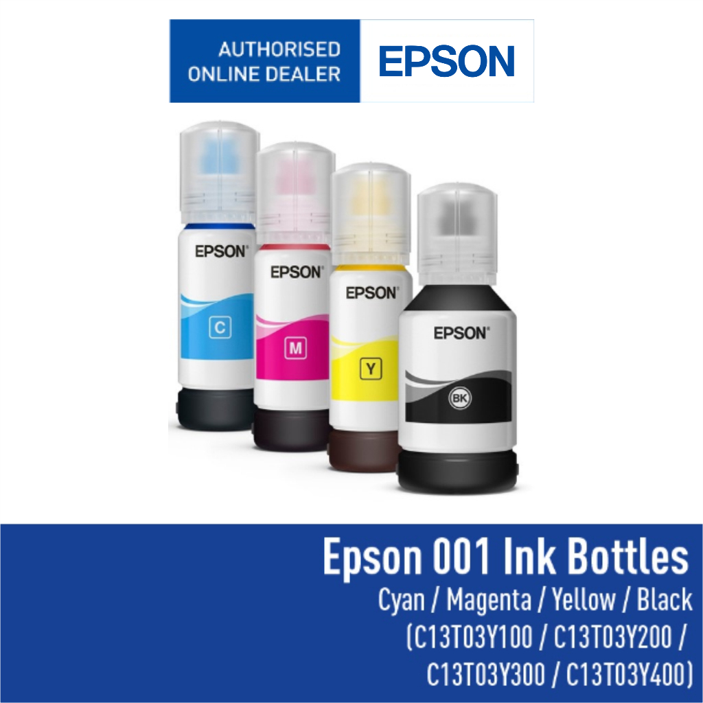 Jual Tinta EPSON Original 001 Black Pigment untuk printer L4150, L4160 ...