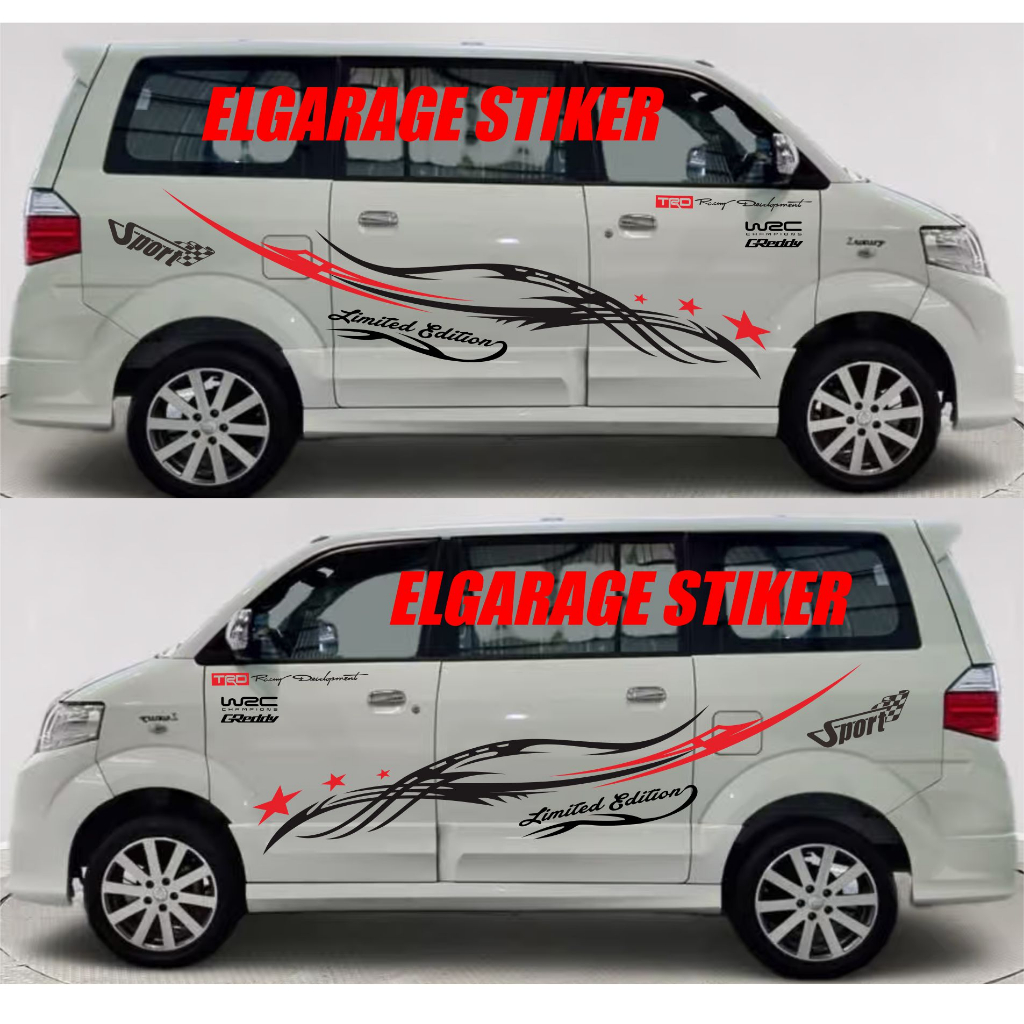 Jual Stiker mobil apv granmax stiker cutting body samping striping ...