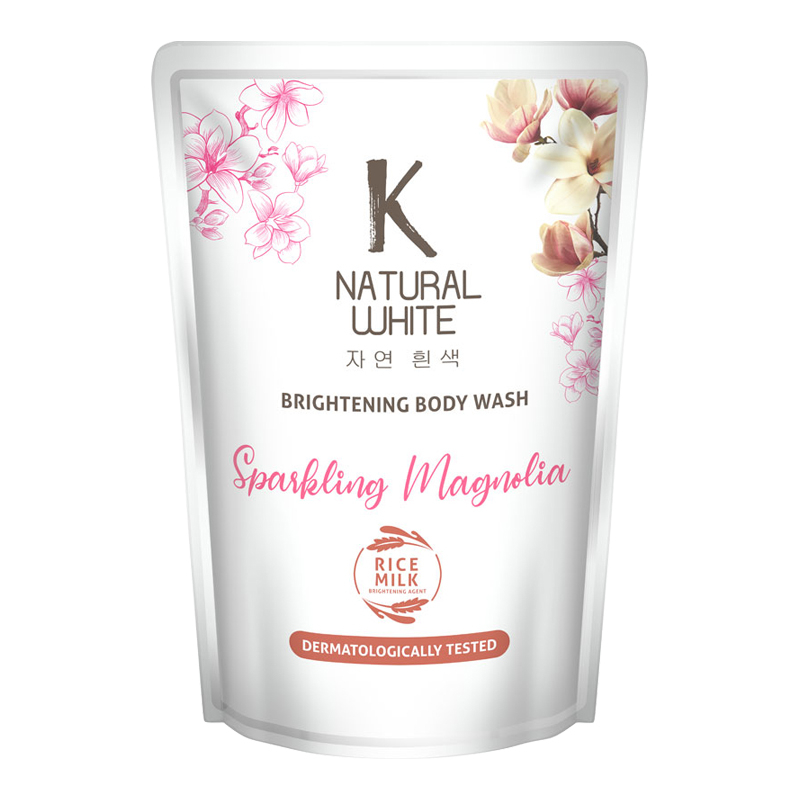 Jual K-Natural White Sabun Mandi Cair Sparkling Magnolia Refill 400 ml ...