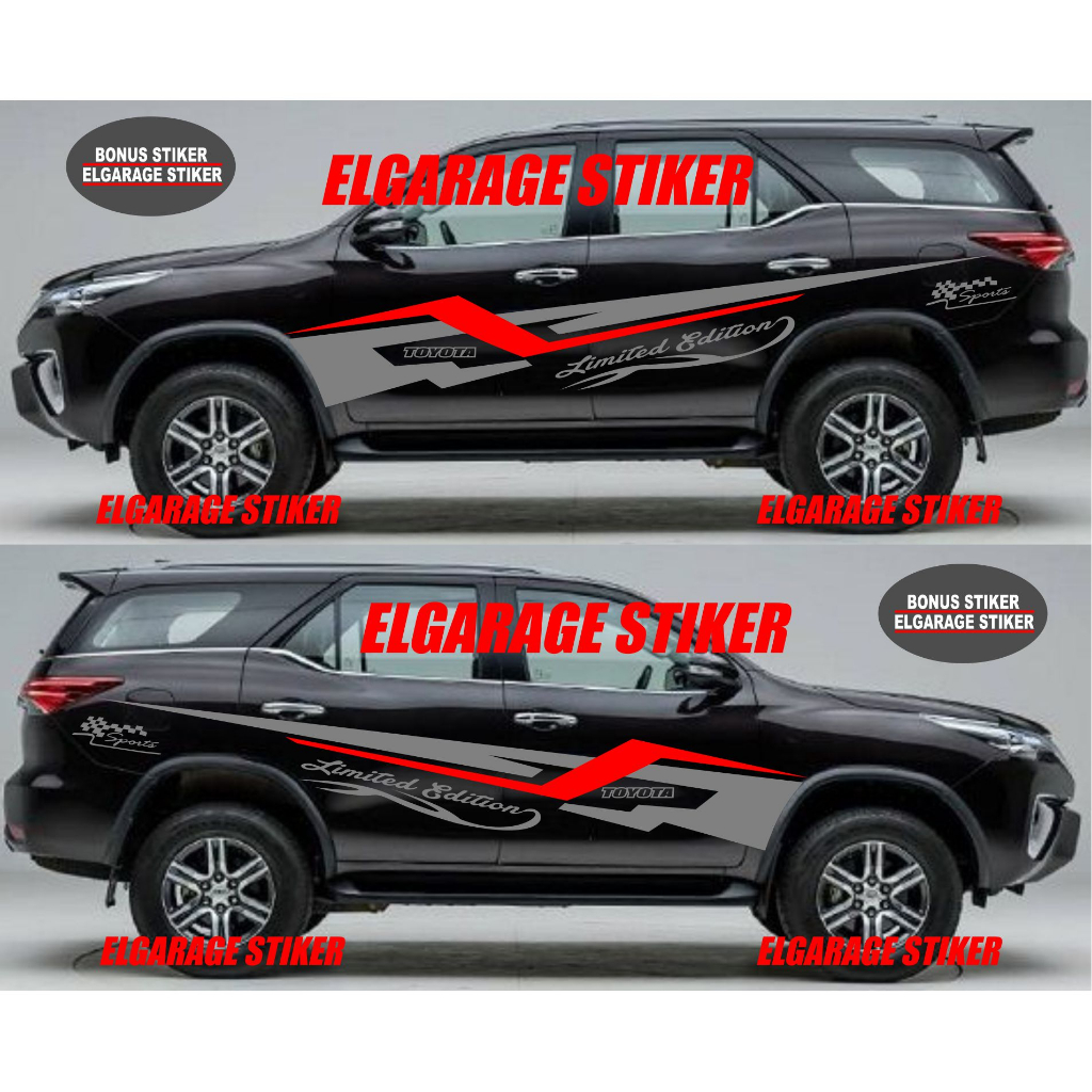 Jual Stiker mobil fortuner stiker cutting variasi striping keren mobil ...