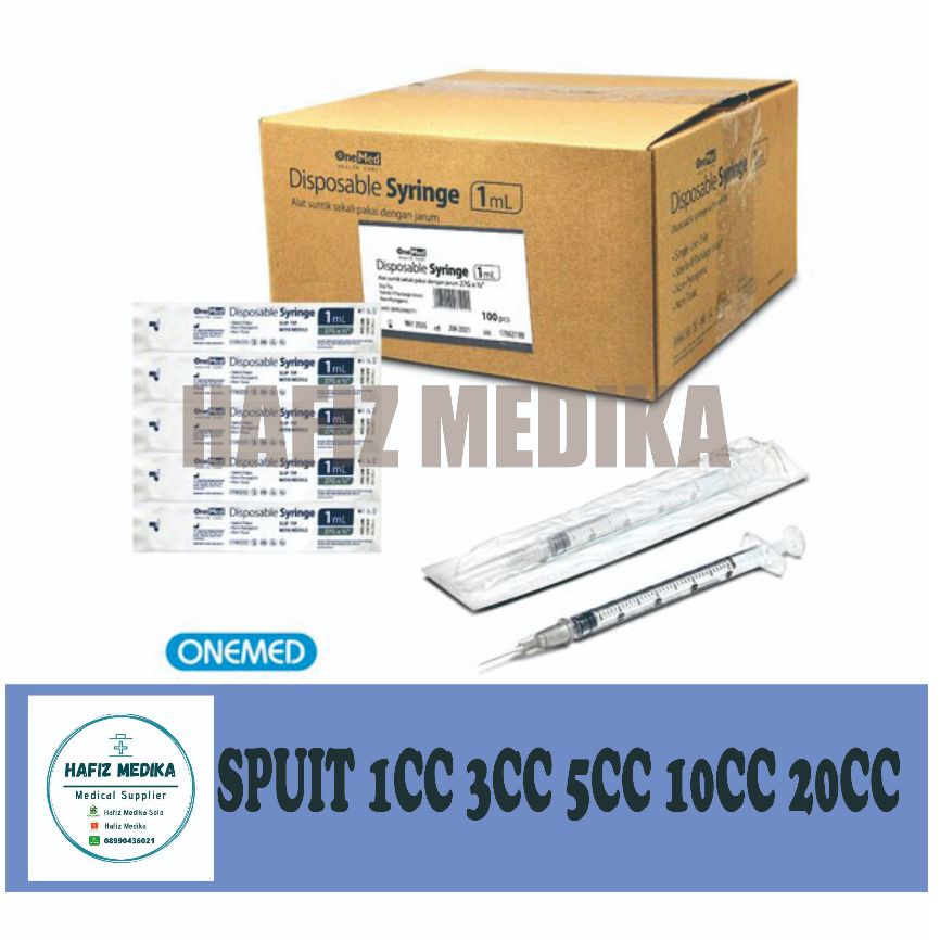 Jual Spuit 1cc 3cc 5cc 10cc 20cc onemed ECER | Shopee Indonesia