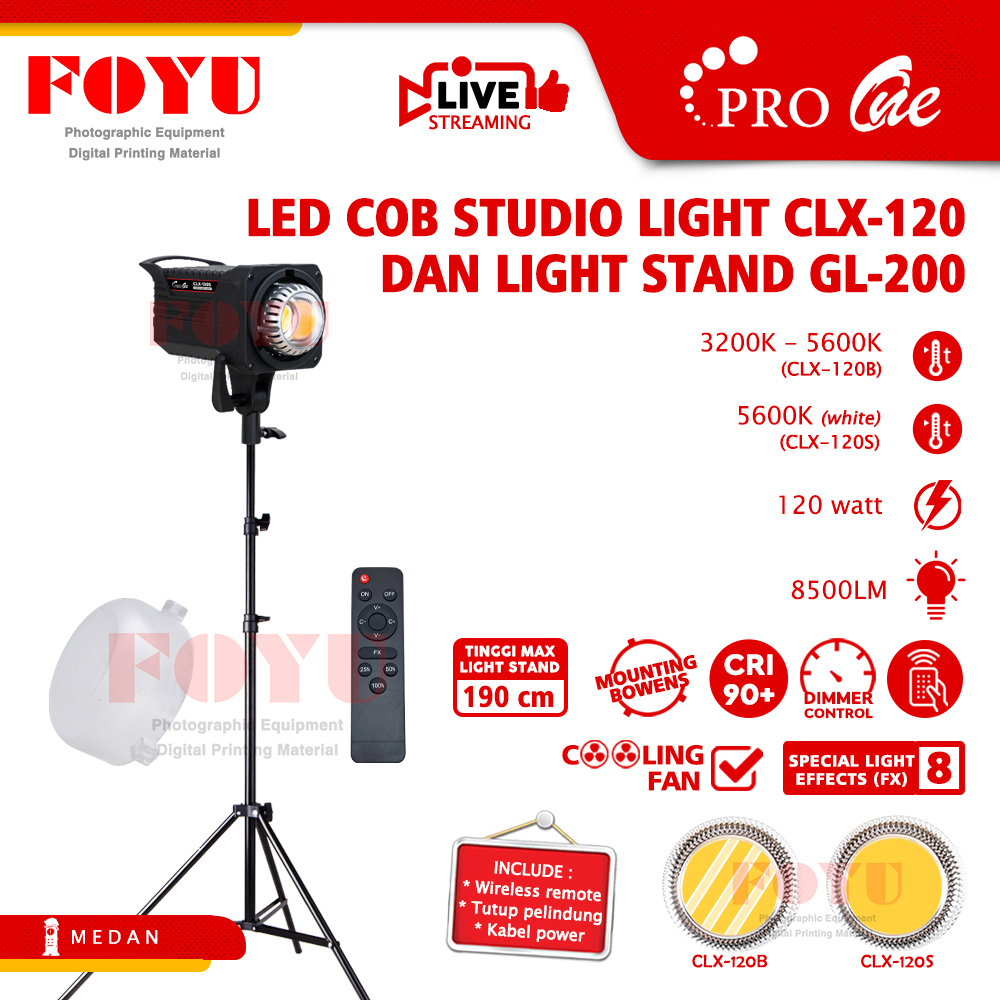 Jual LED COB Lampu Foto Video Live Studio Light Lighting Continuous ...