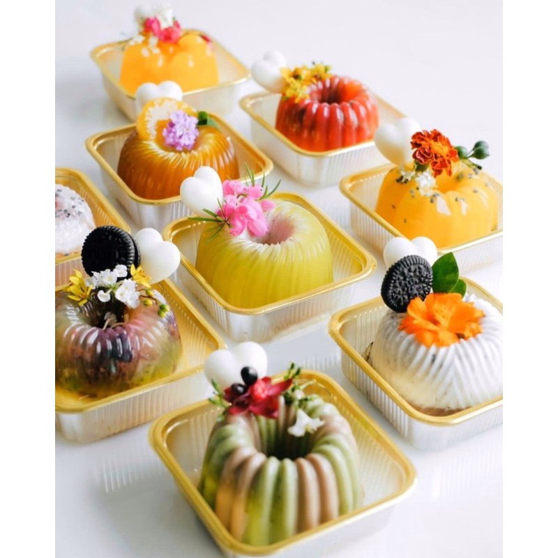 Jual Gold Tray Mooncake Pudding Pie Kue Bulan / Tray Emas Case Tanpa ...