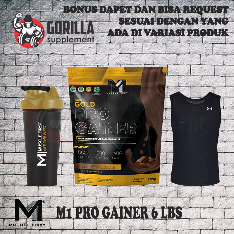 Jual MUSCLE FIRST Pro Gainer 6lbs / 2.7 kg Gold series MuscleFirst M1 ...