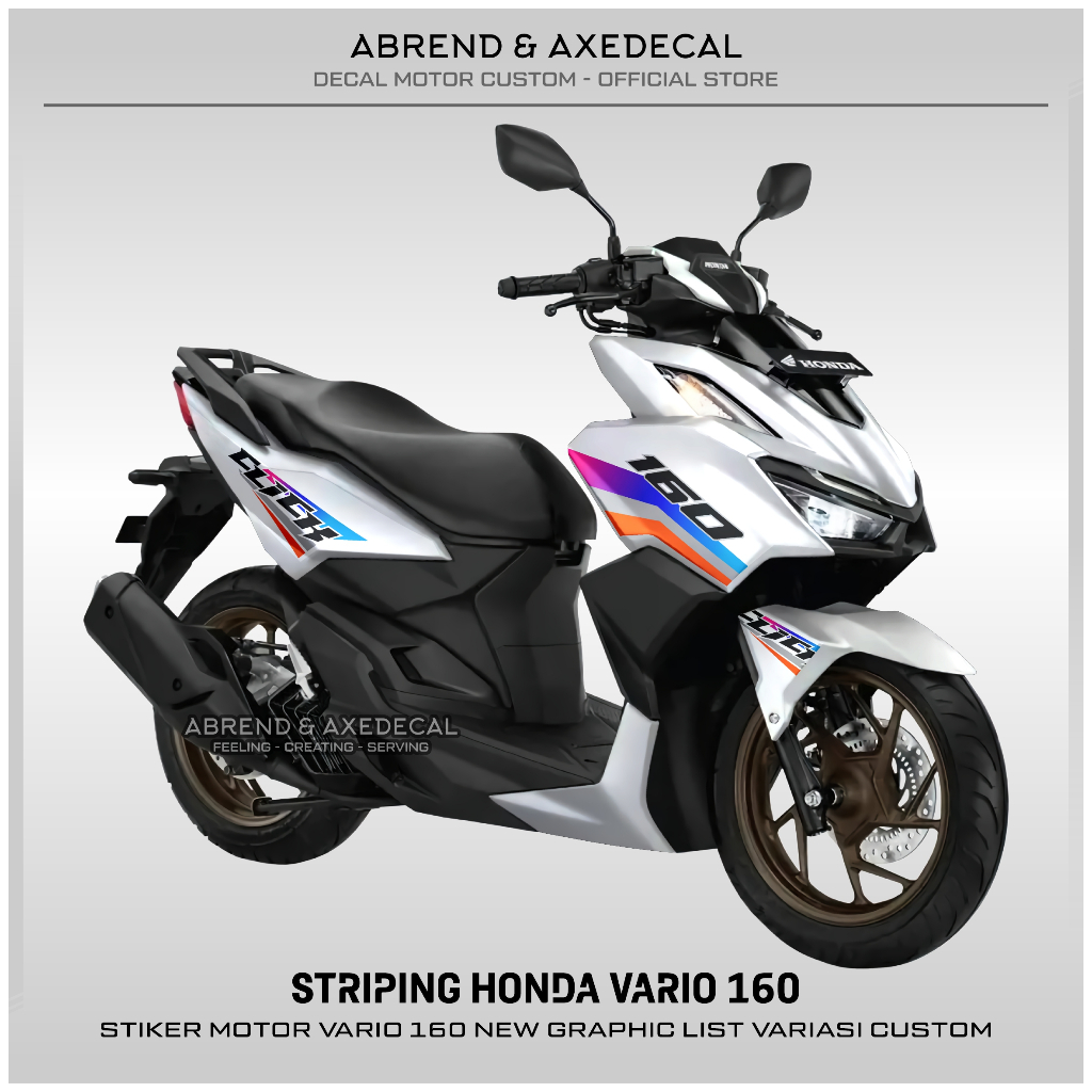 Jual STRIPING VARIO 160 GRAFIS RAINBOW CUSTOM / STIKER MOTOR HONDA ...