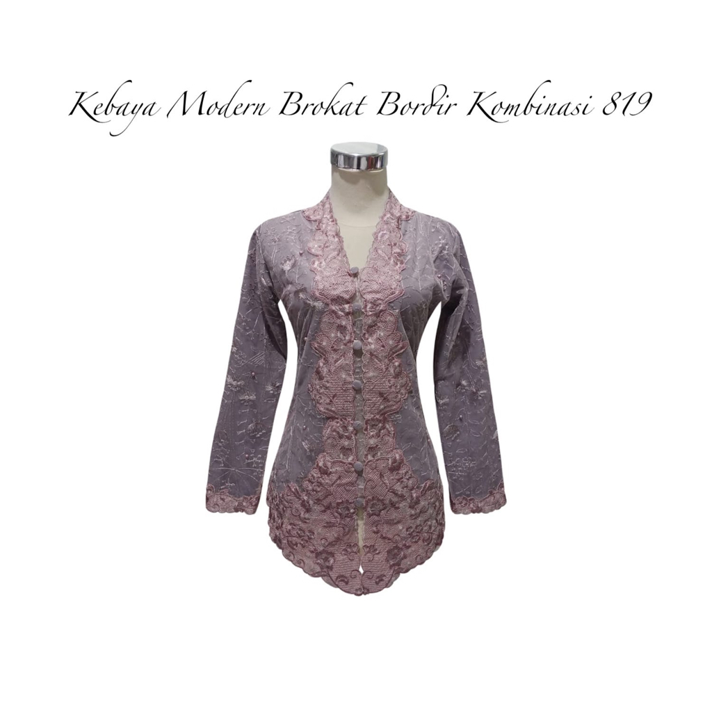 Jual Kebaya Modern Brokat Bordir Taro 819 | Shopee Indonesia