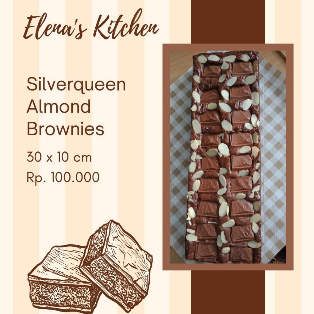 Jual Silverqueen Almond Brownies (30x10 cm) | Shopee Indonesia