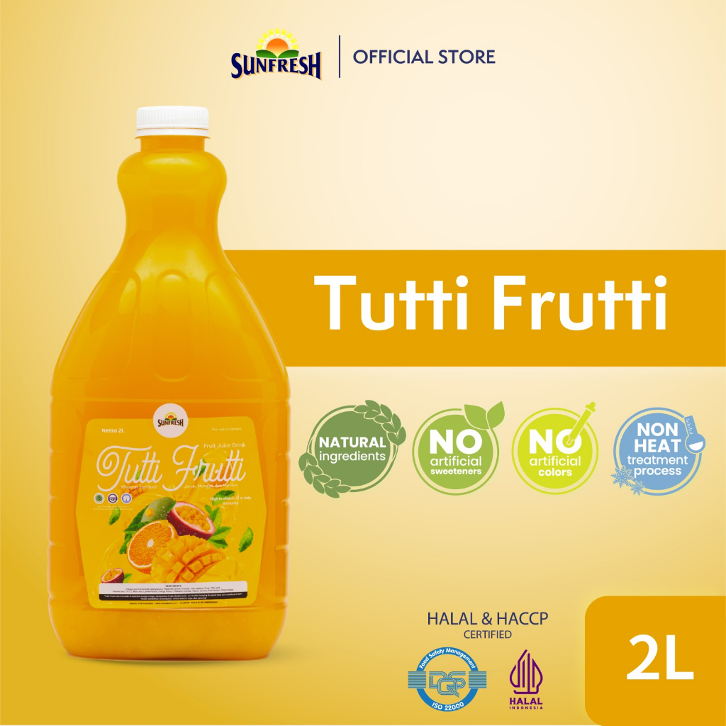 Jual Sunfresh Daily Tutti Frutti Juice 2 Liter Mengandung Vitamin C ...
