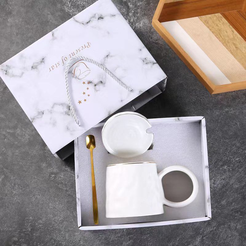 Jual (Hampers) Gelas Couple Marble Mug Set Gift Box / Marble Glass ...