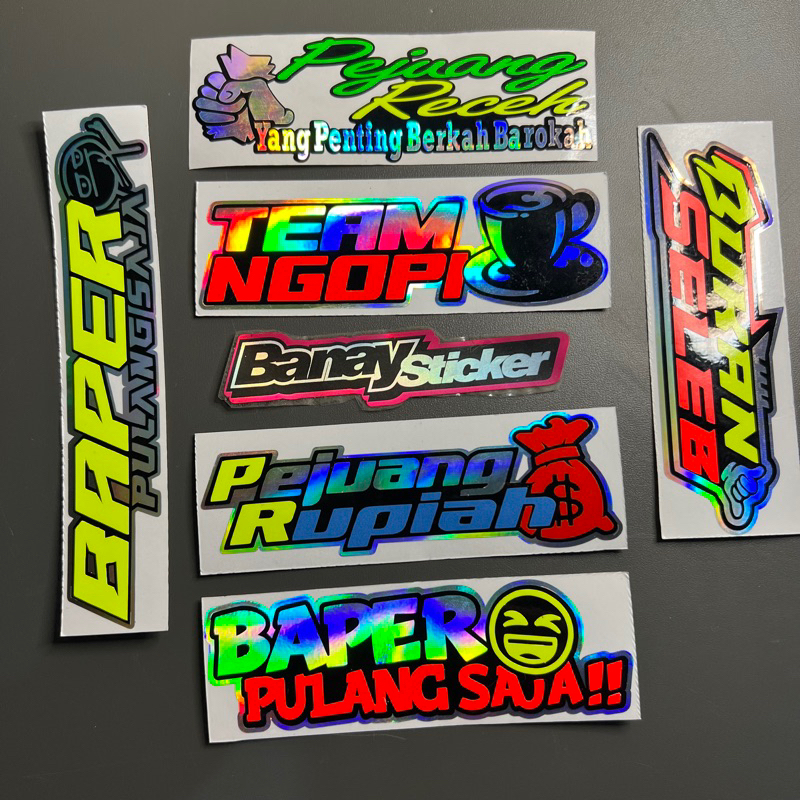 Jual Stiker Sticker TEAM NGOP,PEJUANG RECEH,BUKAN SELEB cutting ...