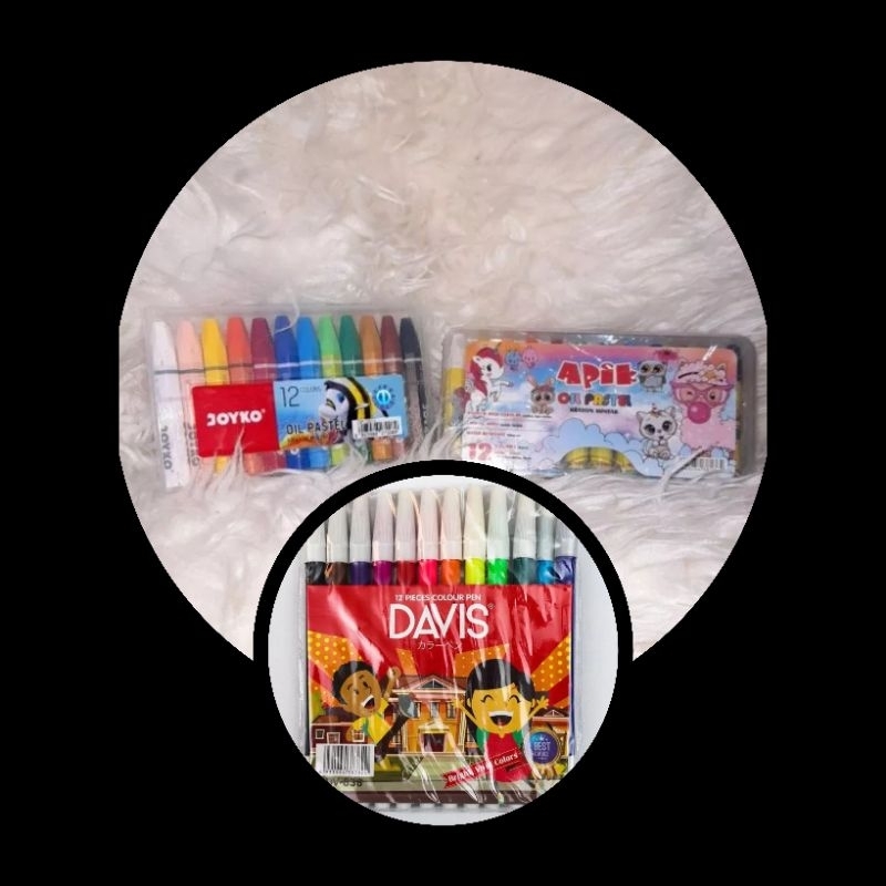 Jual Crayon/ Krayon Besar Pewarna Oil Pastel Van-Art 12 Warna & Spidol ...