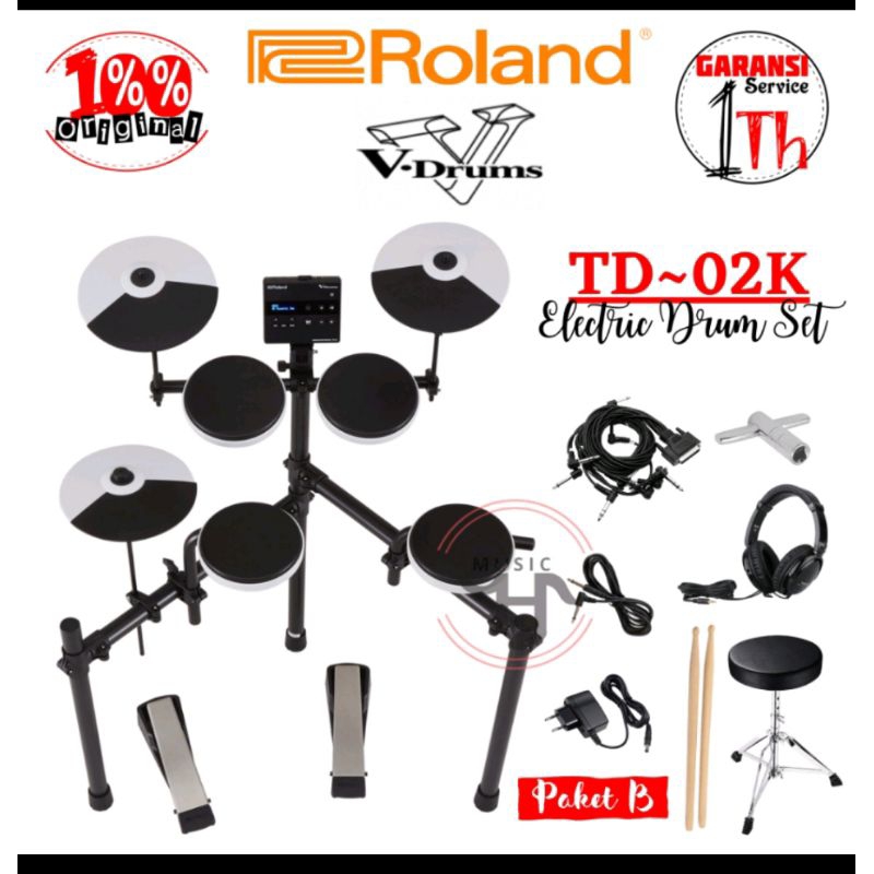 Jual [Ready Stock] Roland V‐Drums TD‐02K Electronic Drum Set td02k | Shopee Indonesia
