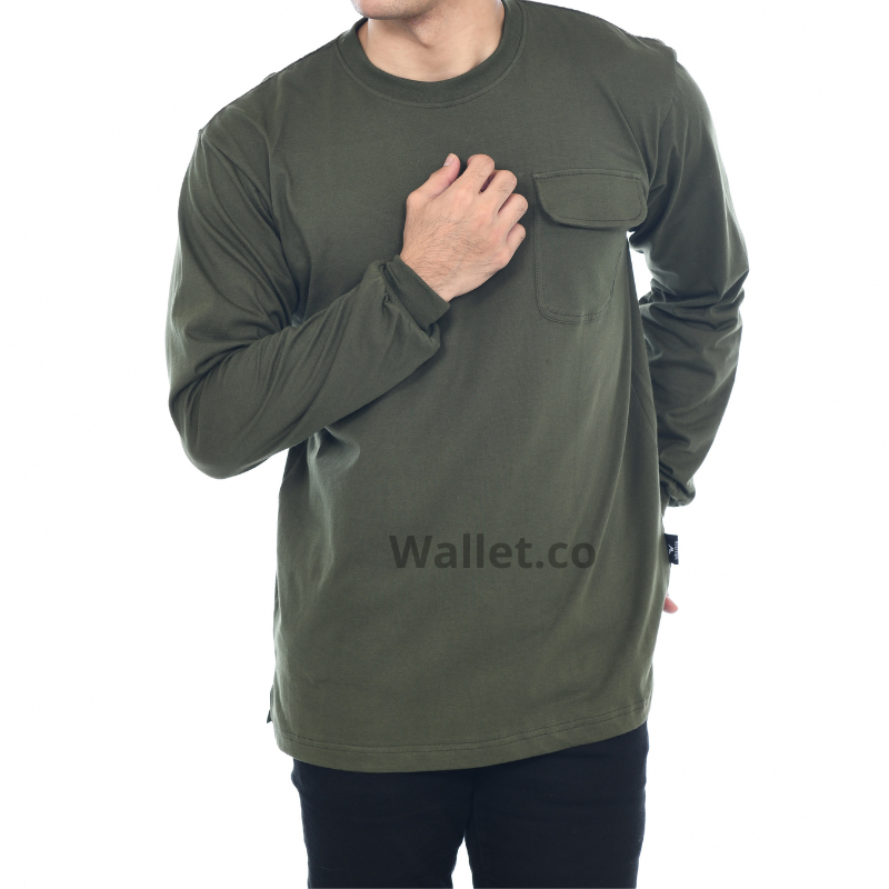 Jual Wallet.co/ Kaos Polos Pocket Oversize Pria / Kaos Polos Long ...