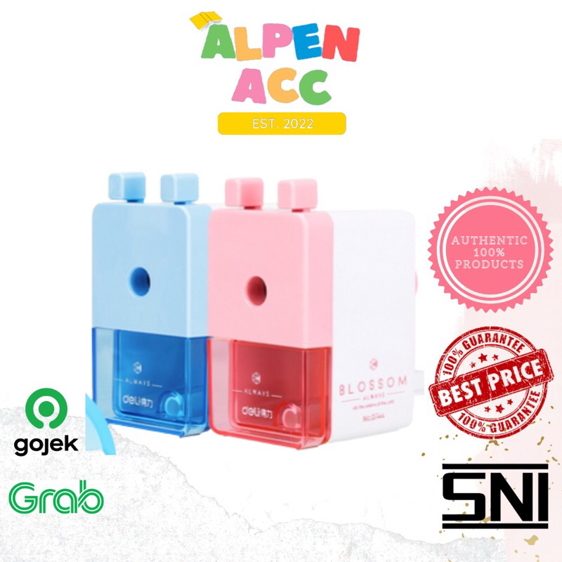 Jual Deli rotary pencil sharpener blue & red / serutan / rautan / sharp ...