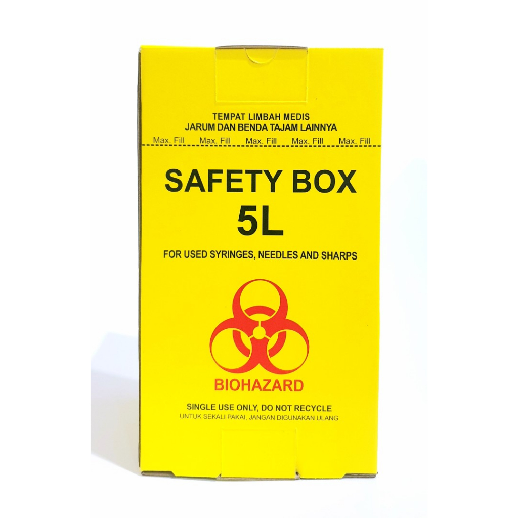Jual Safety Box 5 Liter Tempat Limbah Medis Biohazard - Tempat Sampah Medis Made By BMS Plastik ...