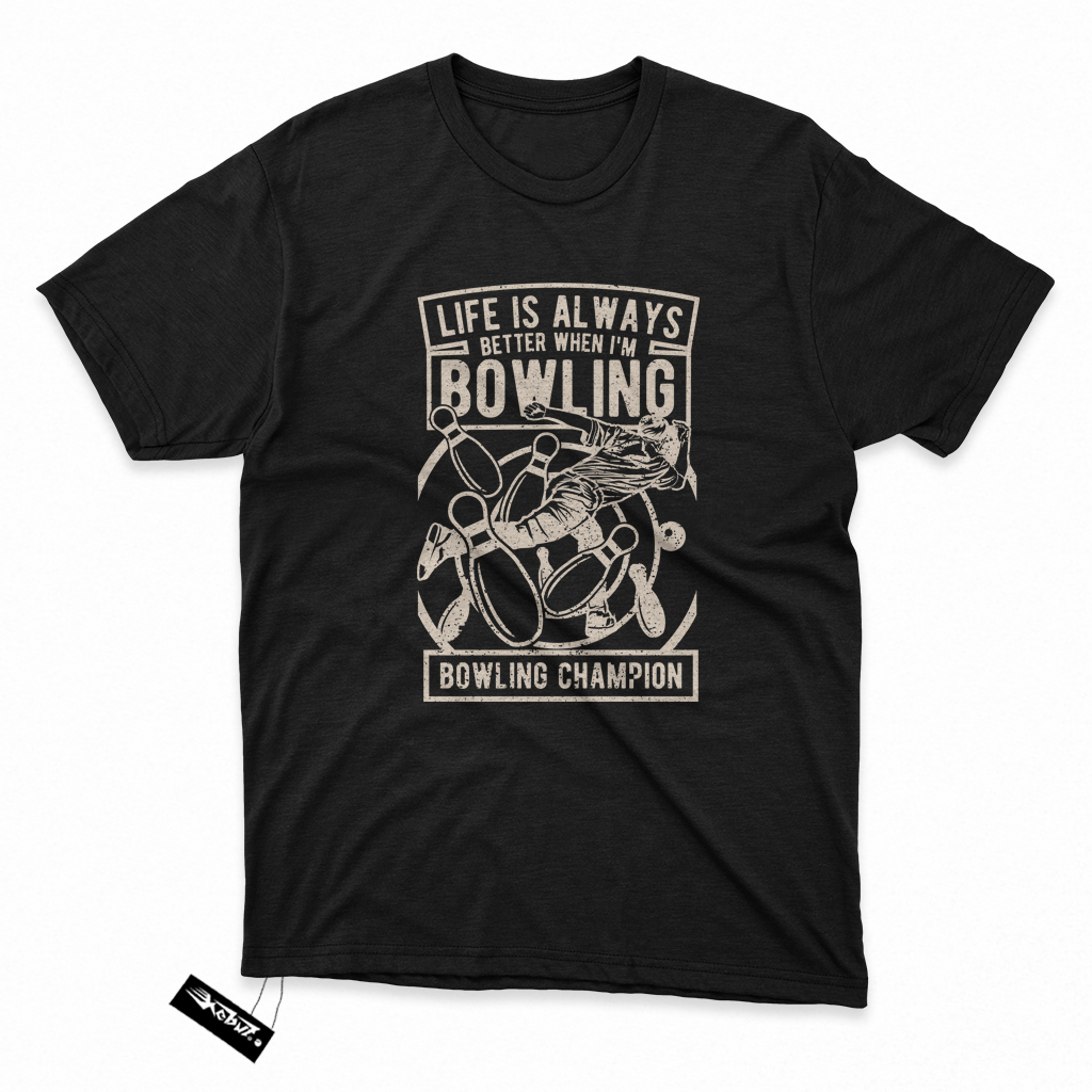 Jual KAOS Bowling Champion - Kain Katun Tshirt / baju distro Keren ...