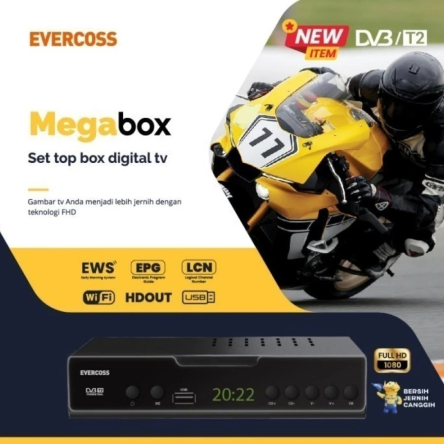 Jual Evercoss STB Set Top Box Max Mega Box TV Digital receiver Full HD ...