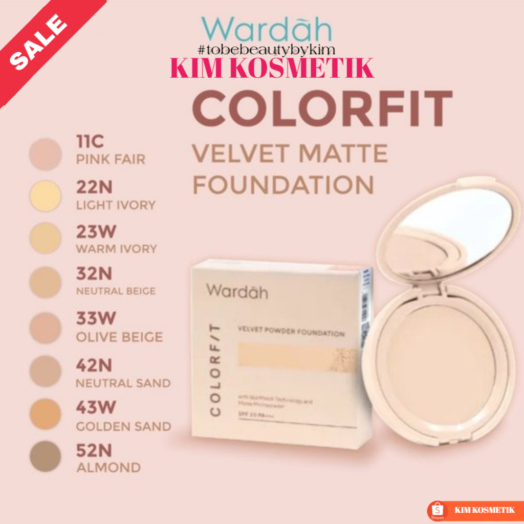Jual Wardah Colorfit Velvet Powder Foundation Original | Shopee Indonesia