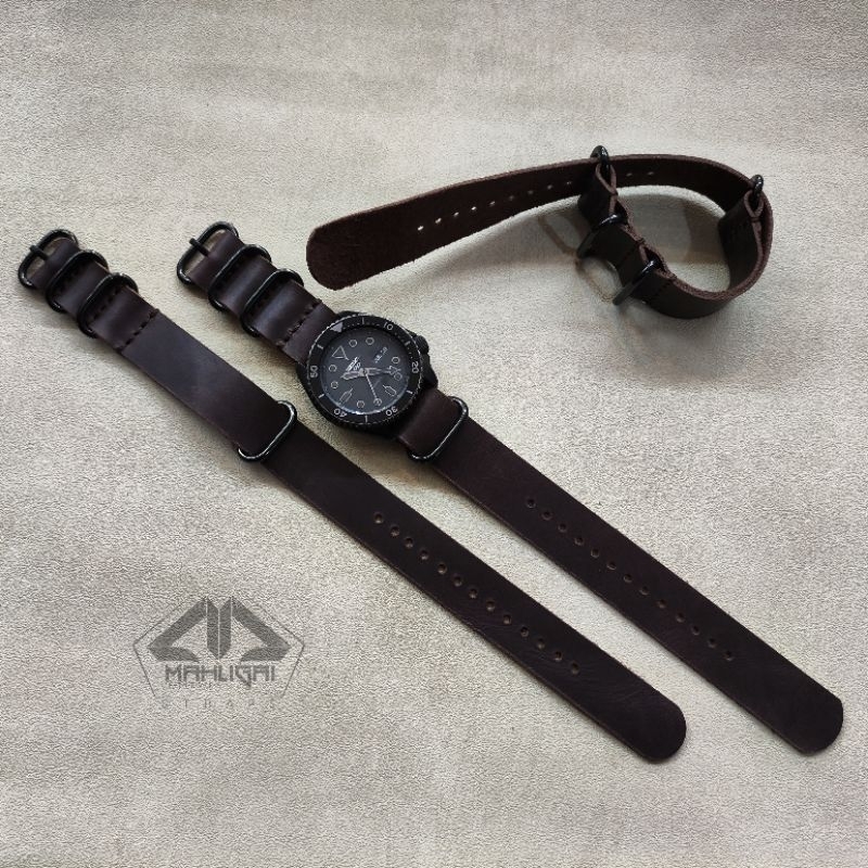 Jual Strap jam nato zulu kulit asli | Shopee Indonesia
