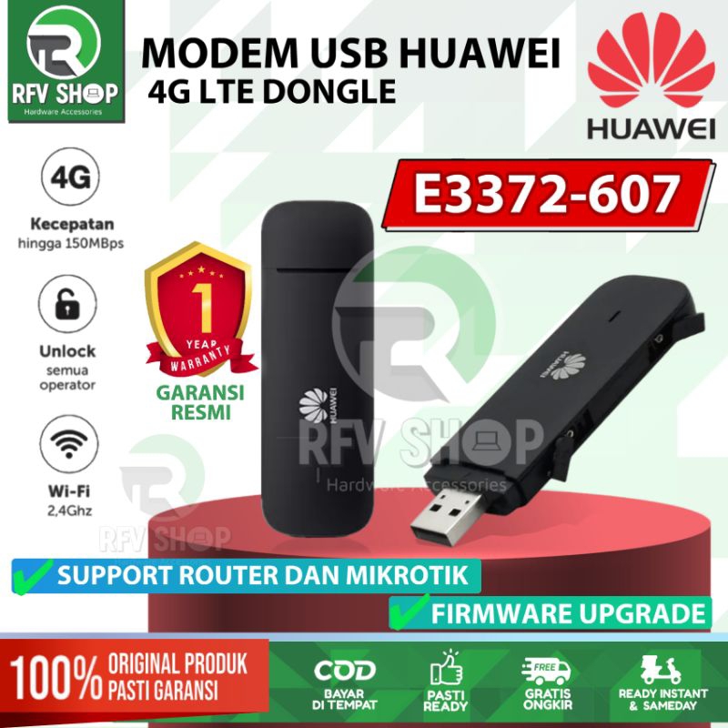 Jual HUAWEI MODEM USB E3372 - 607 4G LTE Support semua operator & garansi | Shopee Indonesia
