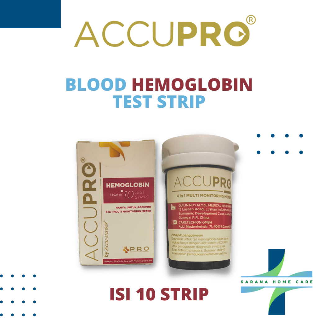 Jual ACCUPRO Blood Test Strip/cek darah/glucosa/asam urat/kolesterol ...