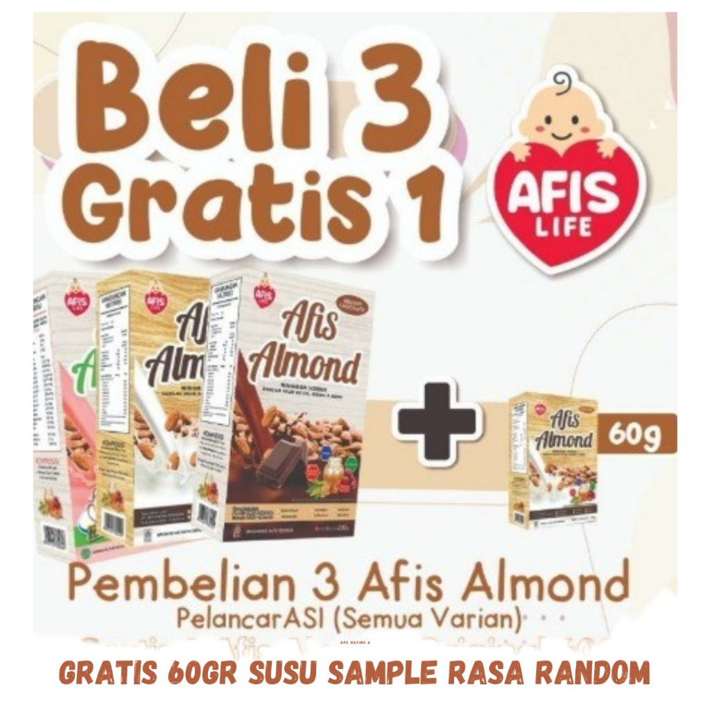 Jual Afis Life DHA Susu Almond 200gr#ASI Booste# Susu Almond Afis ...