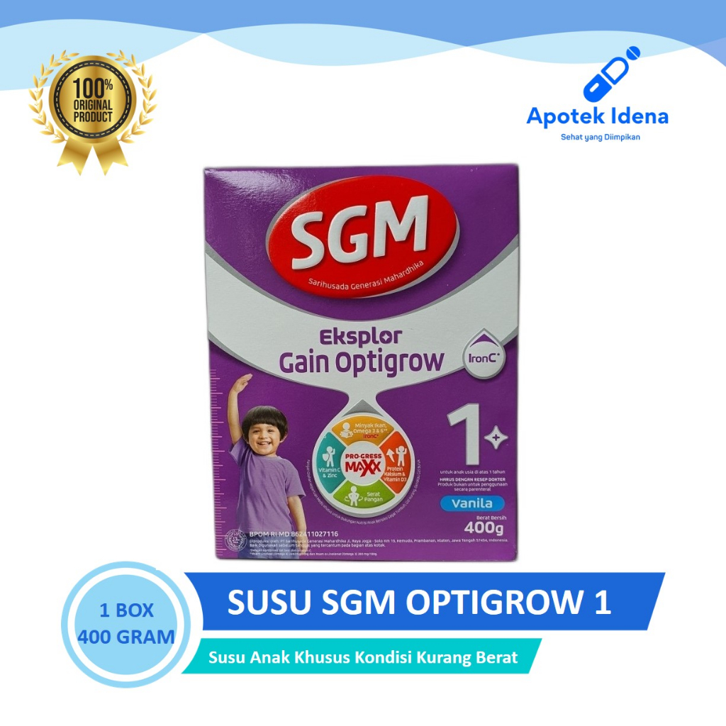 Jual SGM EKSPLOR GAIN OPTIGROW 1 plus Vanila 400 gr dan 800 gr Susu ...