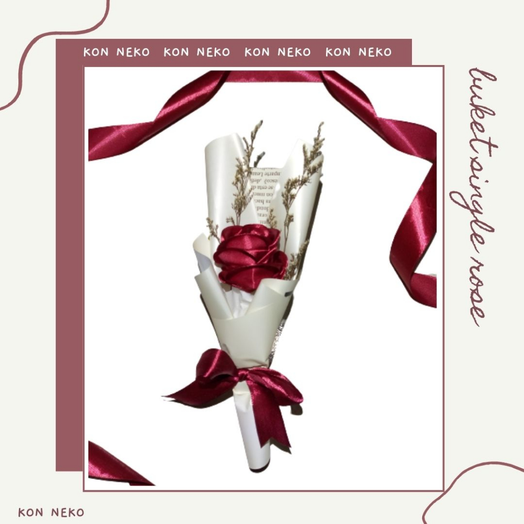 Jual Buket single rose / buket bunga kecil / bukat kecil / buket mini ...