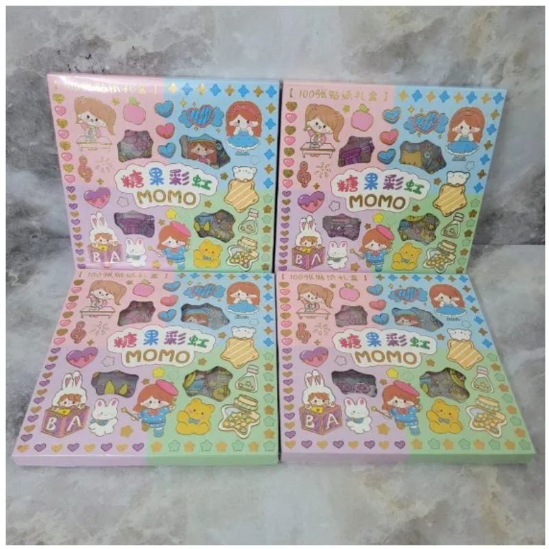 Jual MOMO Stiker Lucu isi 100 Lembar/ 4 WARNA ISI 100 LEMBAR / STIKER ...