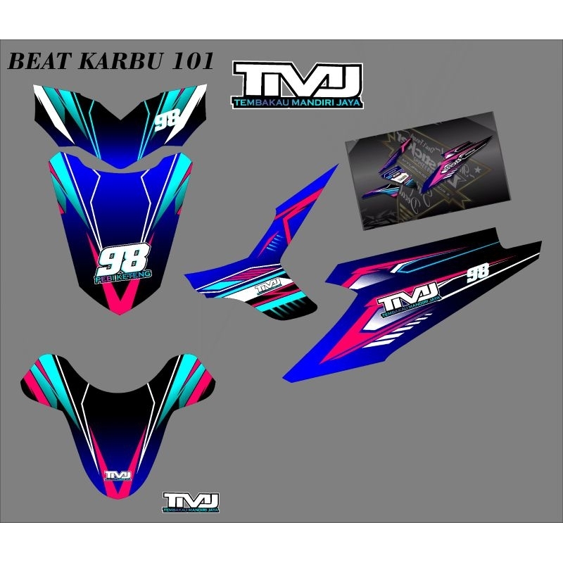 Jual stiker / decal beat karbu full body | Shopee Indonesia