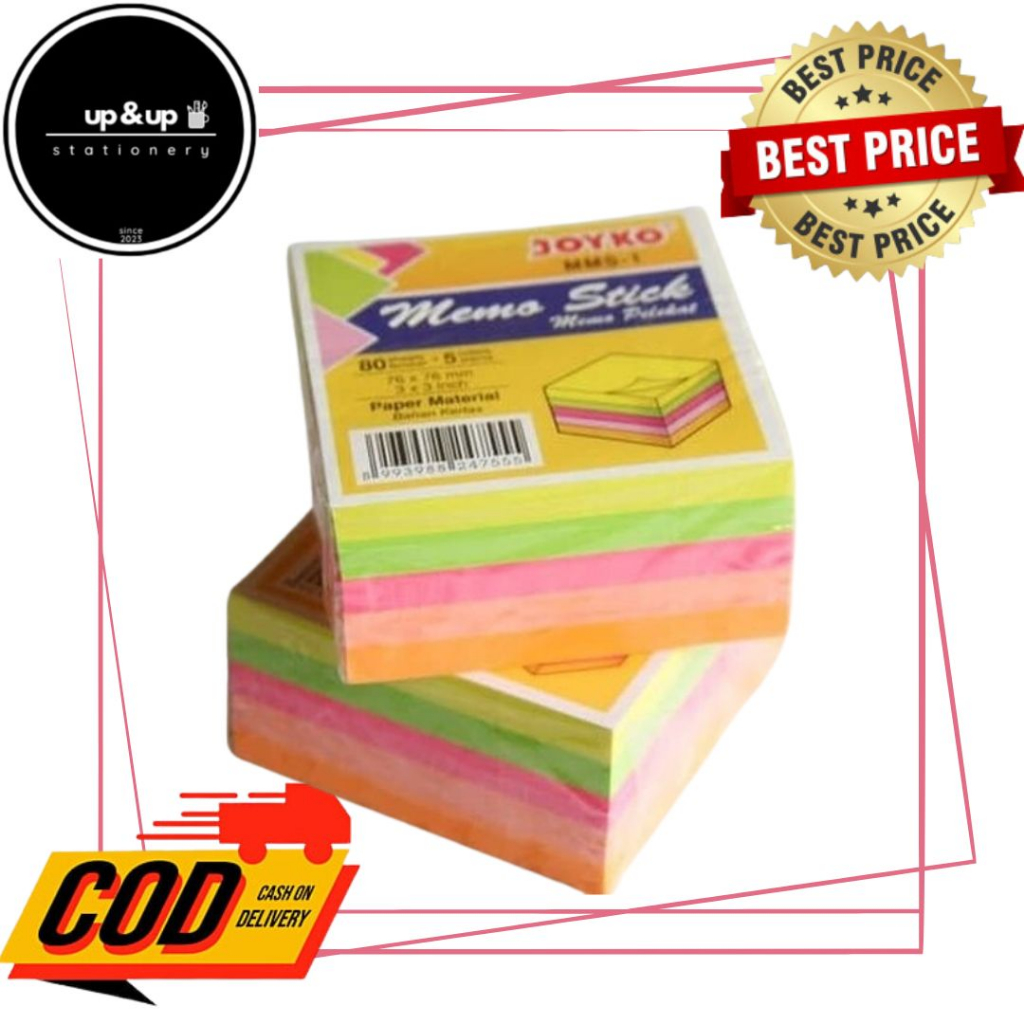 Jual Joyko Stiky Notes 5 Warna | 80 lembar x 5 Warna | Shopee Indonesia