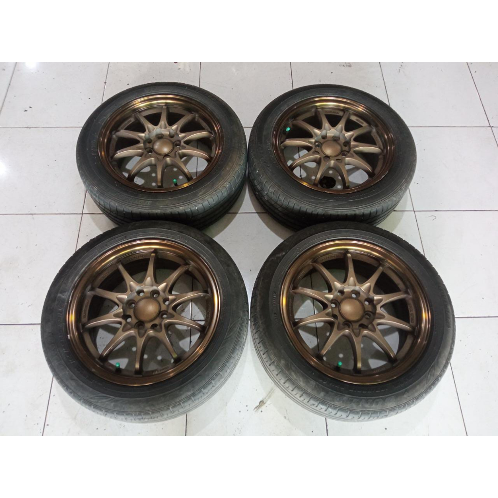 Jual Velg Mobil Bekas Ce28 Jdm Ring 15x6,5 Pcd 4x100 4x114 Bronze + Ban ...