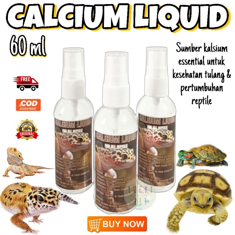 Jual Calcium Liquid reptile kalsium cair reptil sulcata gecko kura kura kadal tokek iguana ...