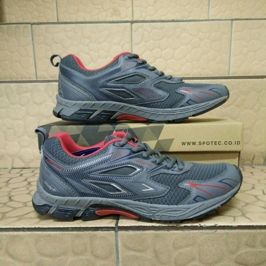Jual Sepatu Running Spotec Venture - Dark Grey | Shopee Indonesia
