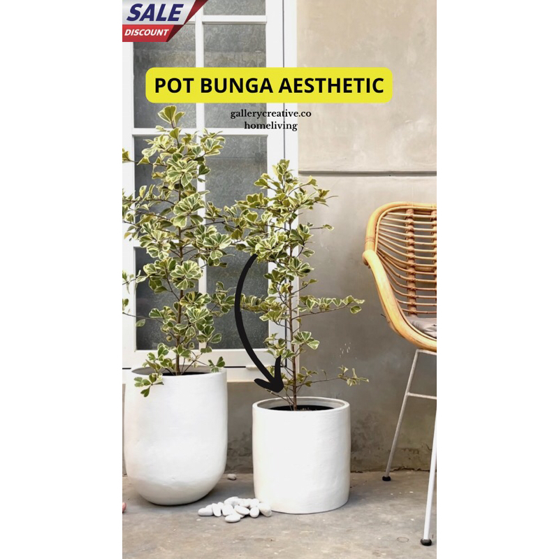 Jual pot tanah liat - pot tanaman aesthetic-pot besar | Shopee Indonesia