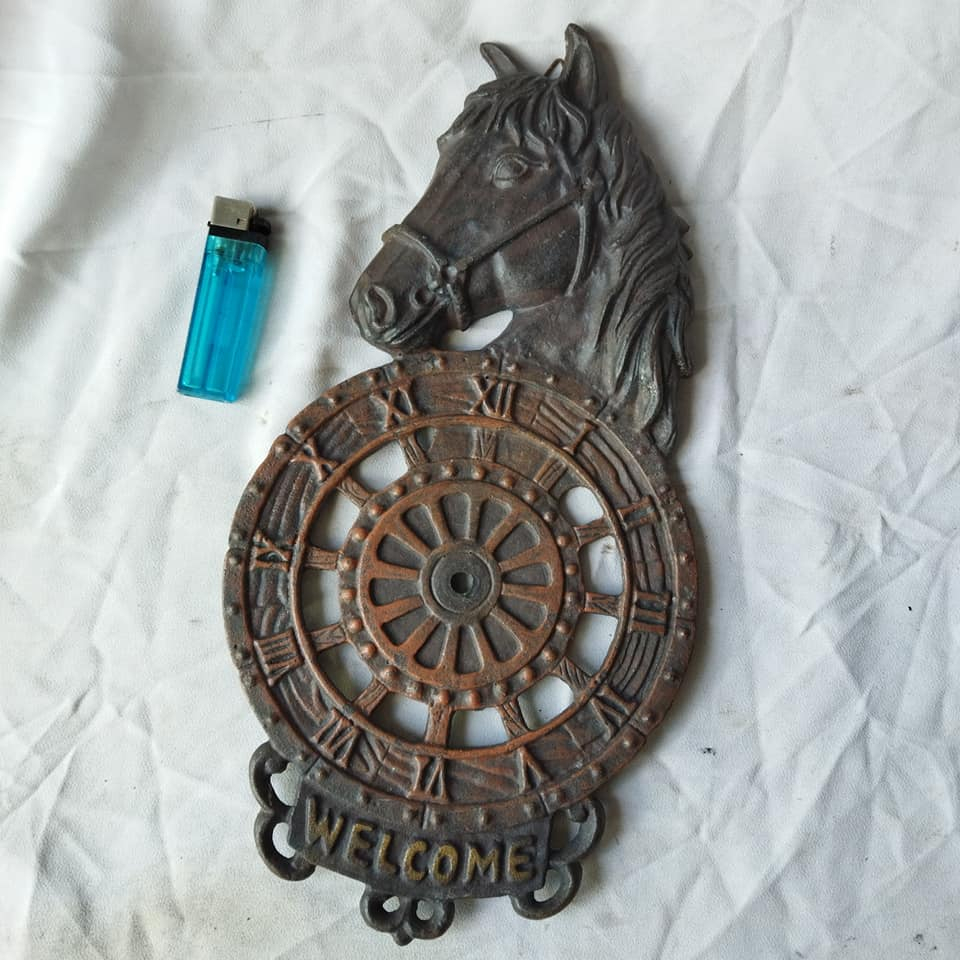 Jual Pajangan Vintage Rangka Jam Kuda Besi Halus by Linton Arts ...