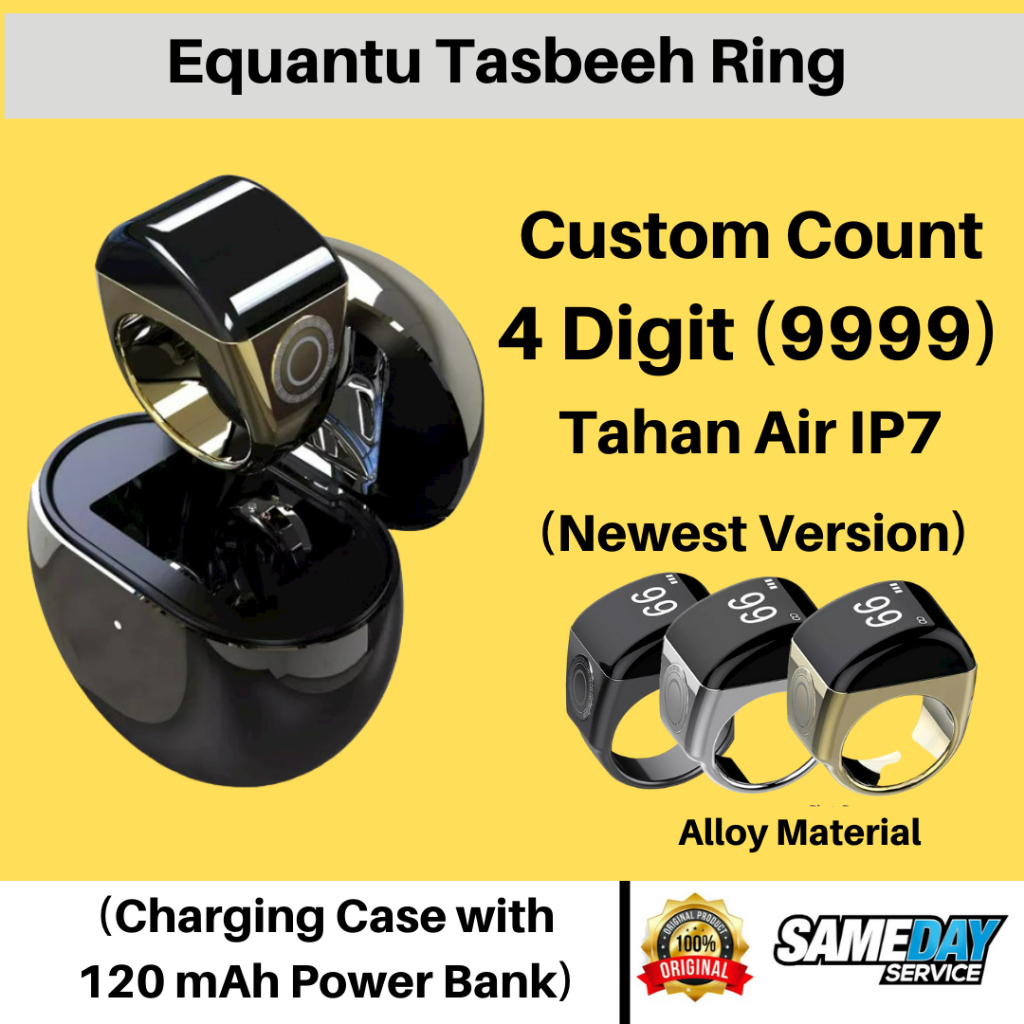 Jual Cincin Tasbih Zikr Ring Equantu Tasbih Digital Premium Tasbih ...