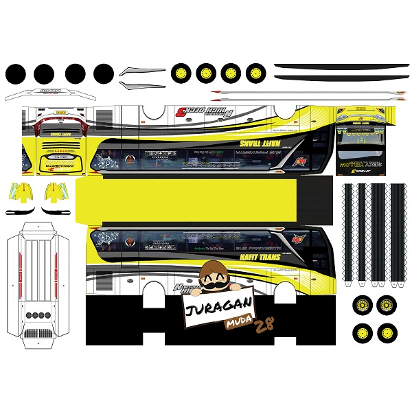 Jual DIY Miniatur Bus Nafit Trans Sexy Yellow Papercraft | Shopee Indonesia