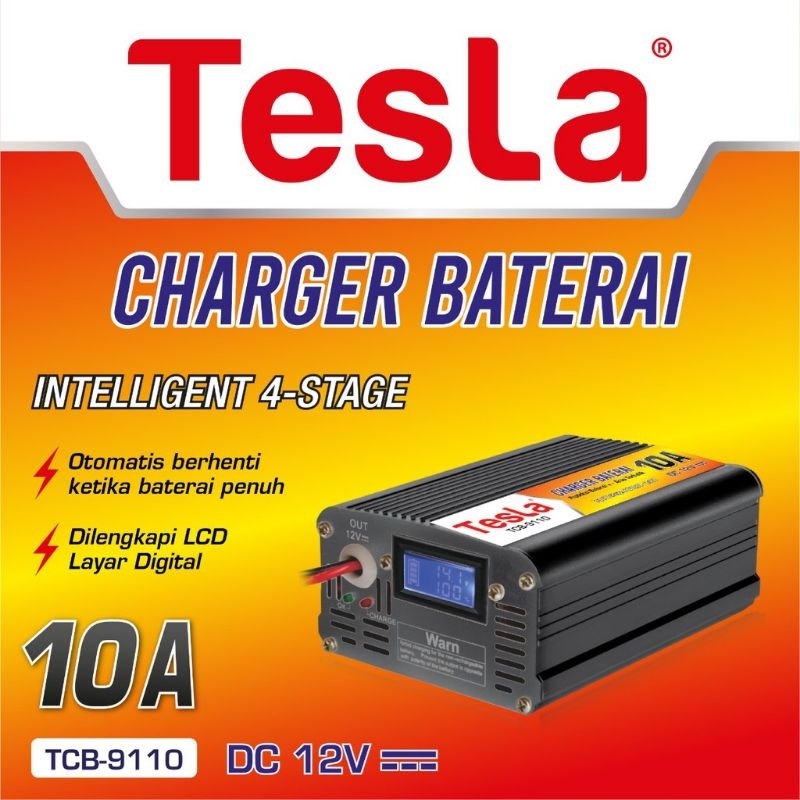 Jual TCB-9110 Charger Cas Aki Accu Intelligent Otomatis 12V 10A TESLA ...