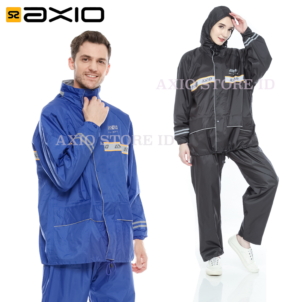 Jual Jas Hujan Pria Axio Original Bahan Lebih Tebal dan Halus Anti Rembes | Shopee Indonesia