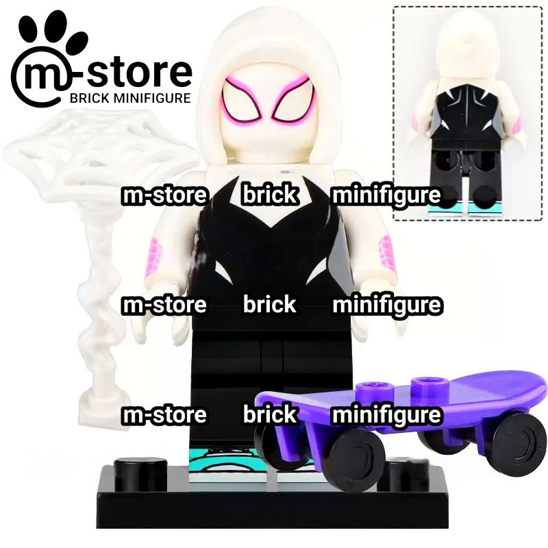 Jual brick spider gwen stacy spider verse mini toy figure | Shopee ...