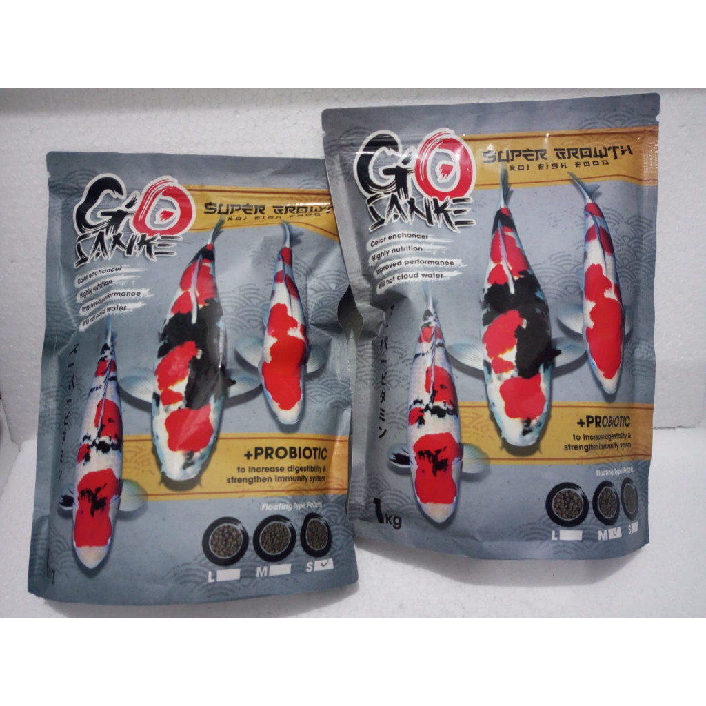 Jual GO SANKE Super Growth Koi Fish Food Makanan Pakan Koi Go Sanke 1kg ...