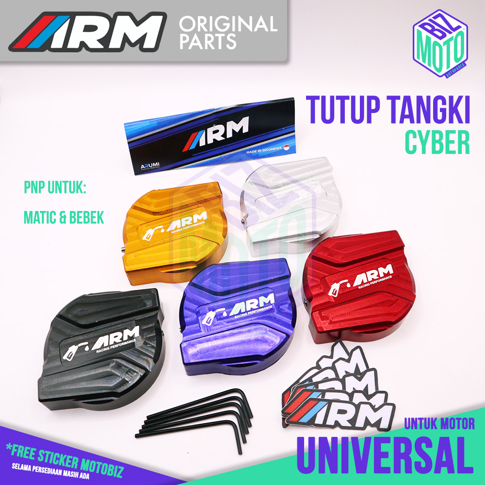 Jual ARUMI ARM Fuel Cap Cover Tutup Tangki Motor Honda Yamaha CYBER ...