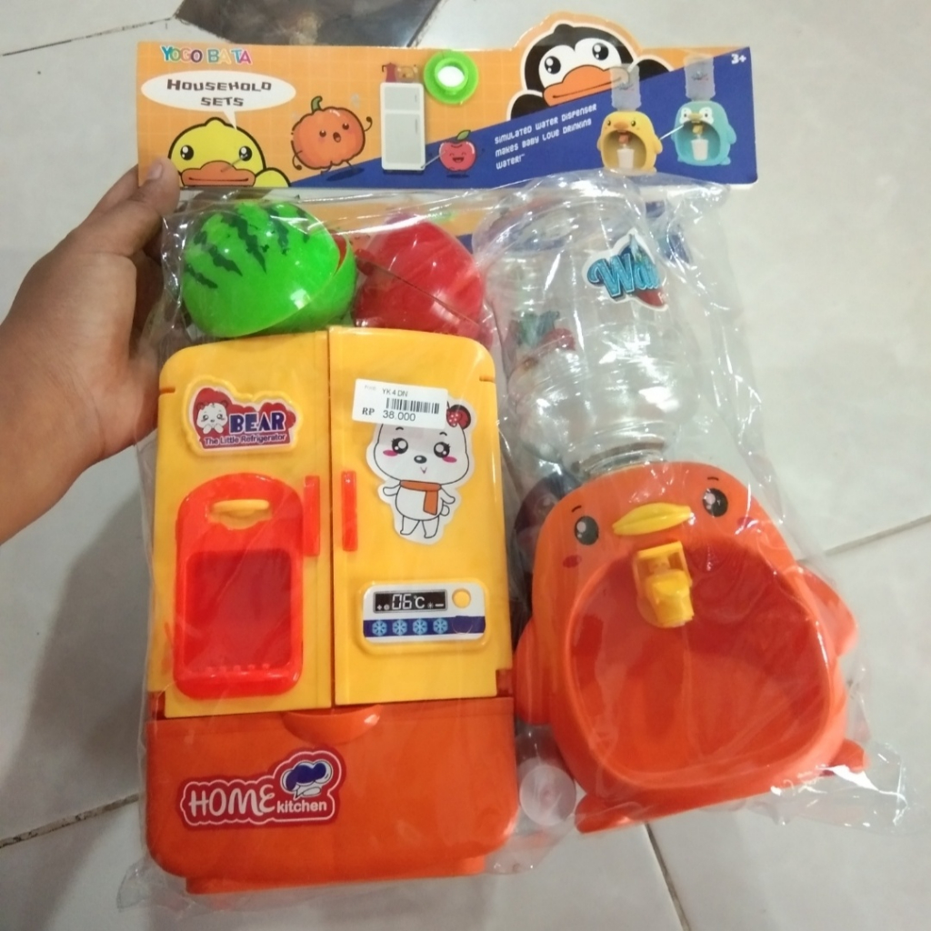 Jual Mainan Kulkas Set Dispenser Buah Buahan YK 4 Kemasan Kantong ...