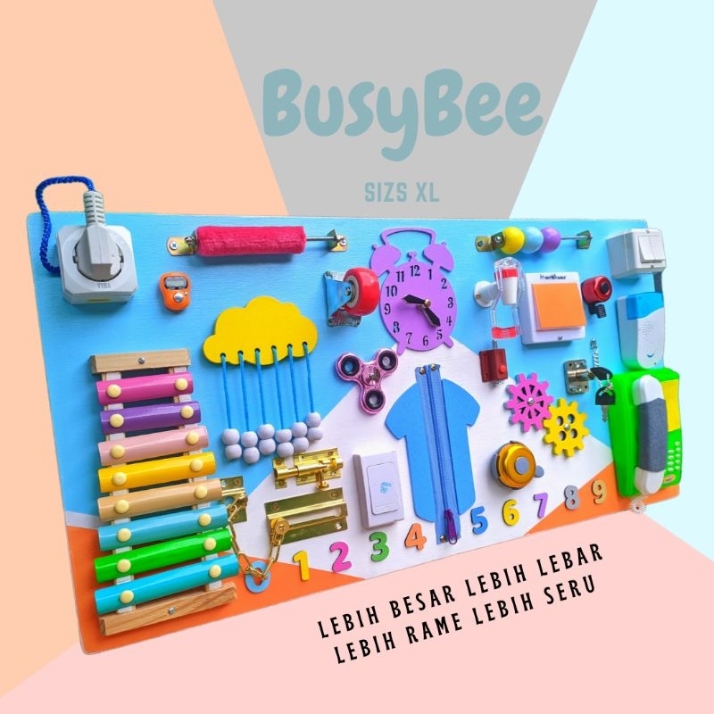 Jual PAPAN BUSY BOARD MAINAN MOTORIK EDUKASI | Shopee Indonesia