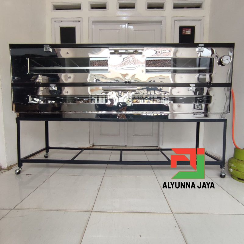 Jual Oven Gas Stainless Steel 2 Meter Kapasitas Besar 10 Loyang Ukuran ...