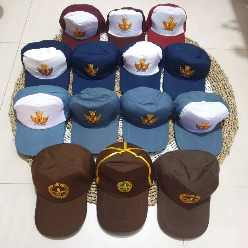 Jual Topi seragam SD SMP SMA topi Pramuka topi siaga bordir | Shopee ...