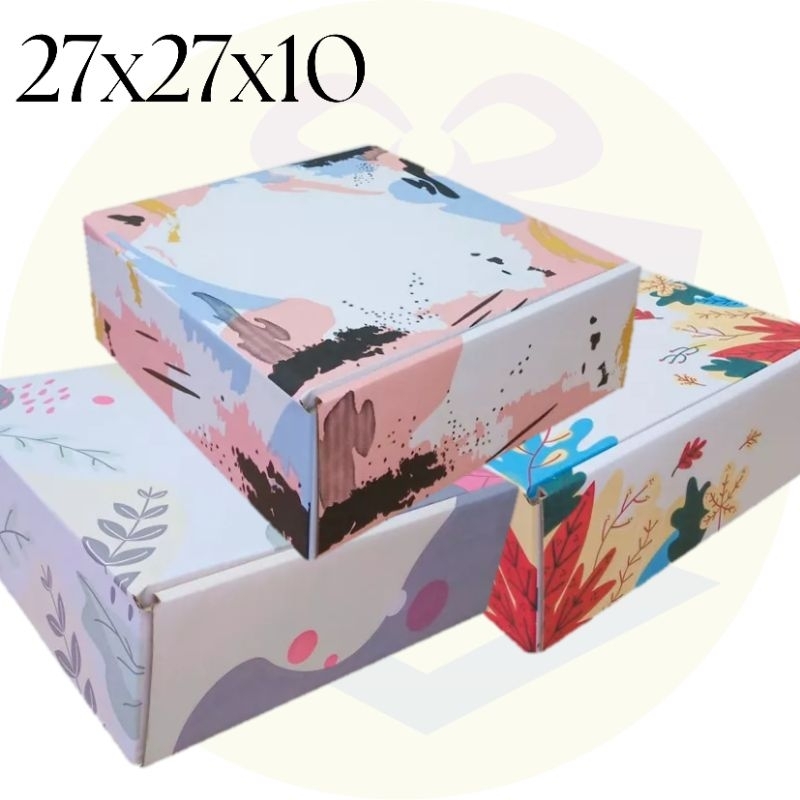 Jual Box ukuran 27x27x10 / box kue / box pudding / box kado / box ...