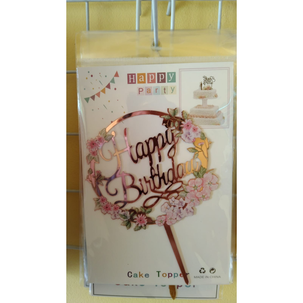 Jual Toppeer Cake / Topper Akrilic Warna | Shopee Indonesia
